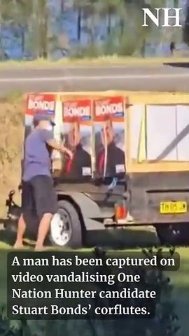 Masked man caught slashing One Nation Hunter candidate Stuart Bonds ...