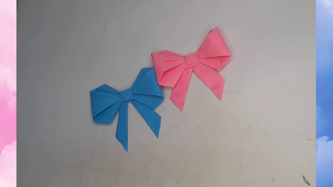 How to Make a Paper Ribbon Bow: Easy Paper Craft Tutorial - video ...