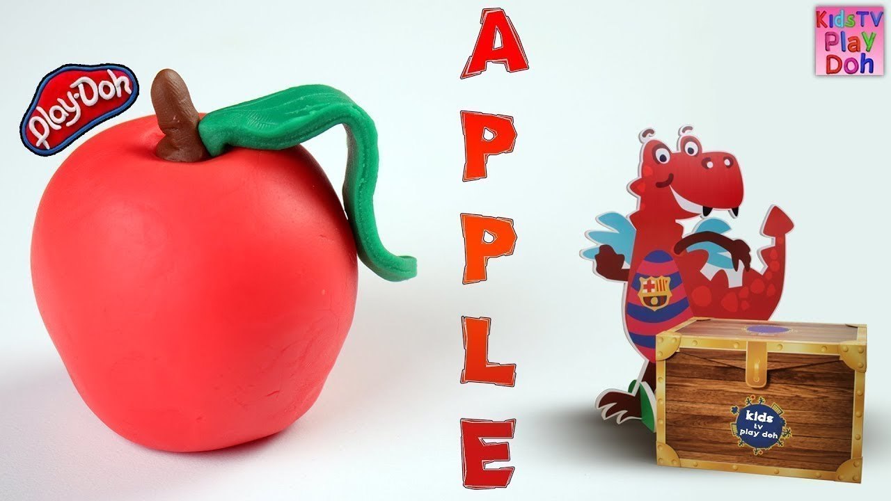 Lets Learn How to Make Play Doh Apple for Kids + More Fun Learning ...