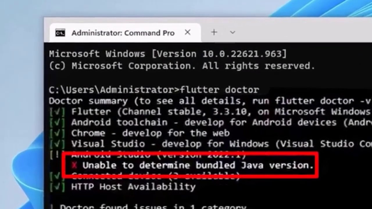 Solved - Unable to find bundled Java version on Flutter on Windows 11 / 10 - video Dailymotion
