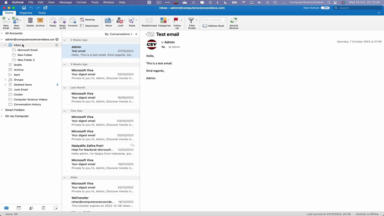 How to DELETE a Folder On Microsoft Outlook Using a Mac / Desktop Computer - Basic Tutorial ...