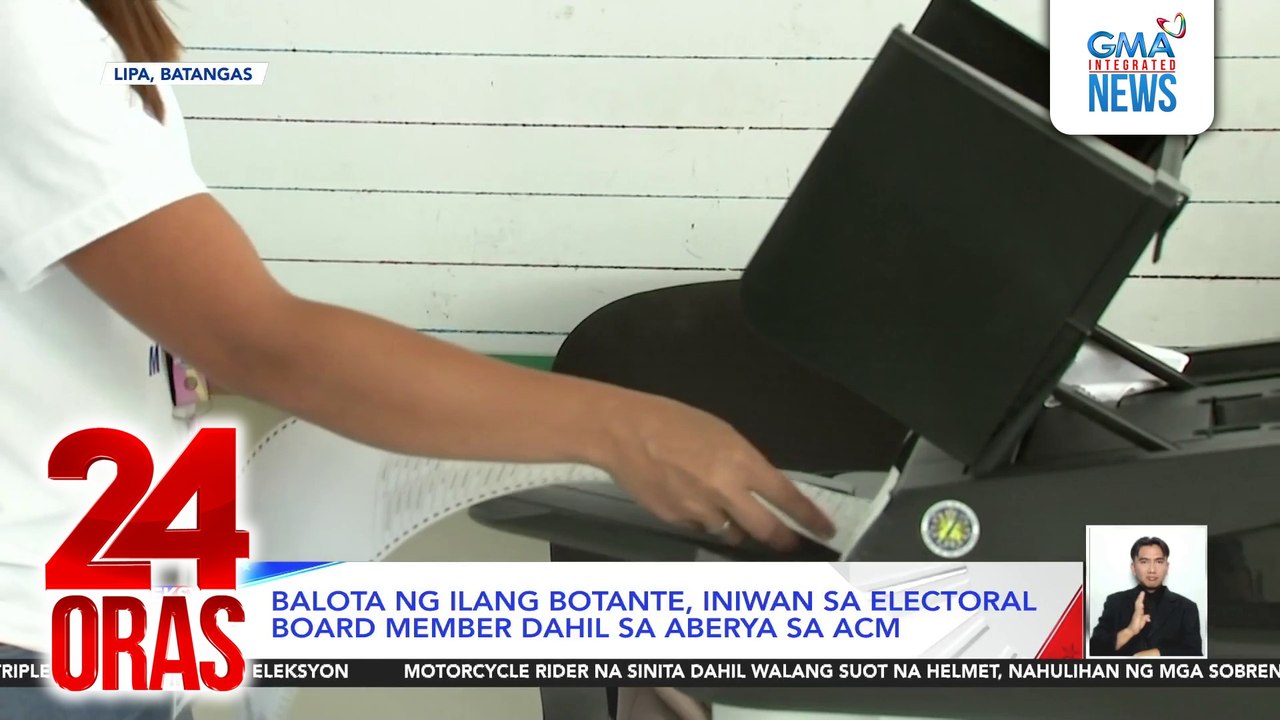 Balota ng ilang botante, iniwan sa electoral board member dahil sa aberya sa ACM | 24 Oras ...