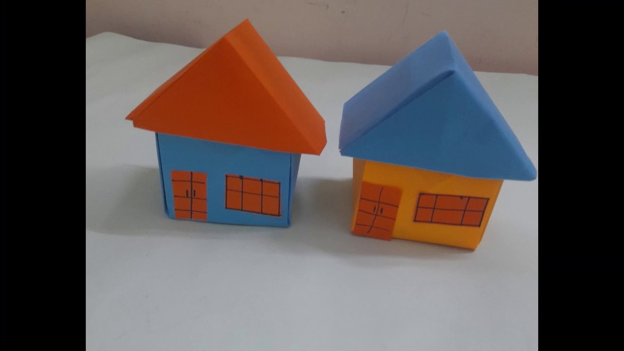 How to Make a Miniature Paper House Model | DIY 3D Paper House Craft ...