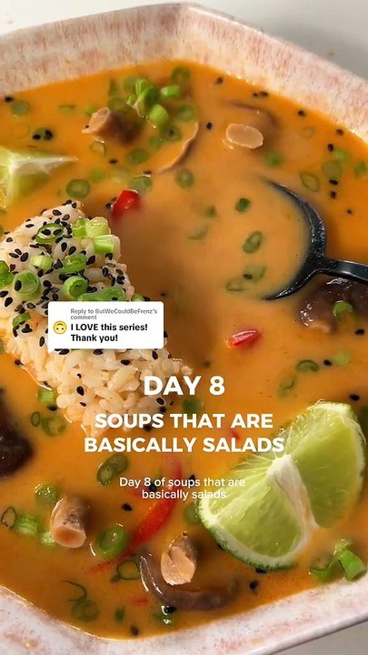 "DAY 8: Thai Red Curry Soup 🍛🌶️ w/ Shiitake & Rice | Easy Comfort Food ...