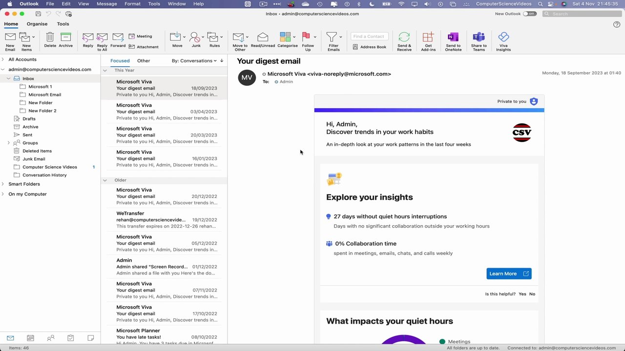 How to TURN OFF Your Out Of Office Hours on Microsoft Outlook Using a Mac Computer - Basic ...