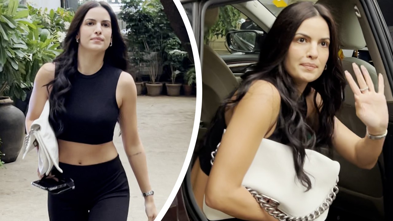 Natasa Stankovic The Serbian Model's Cute Crop-Top Bliss-Black Look For ...