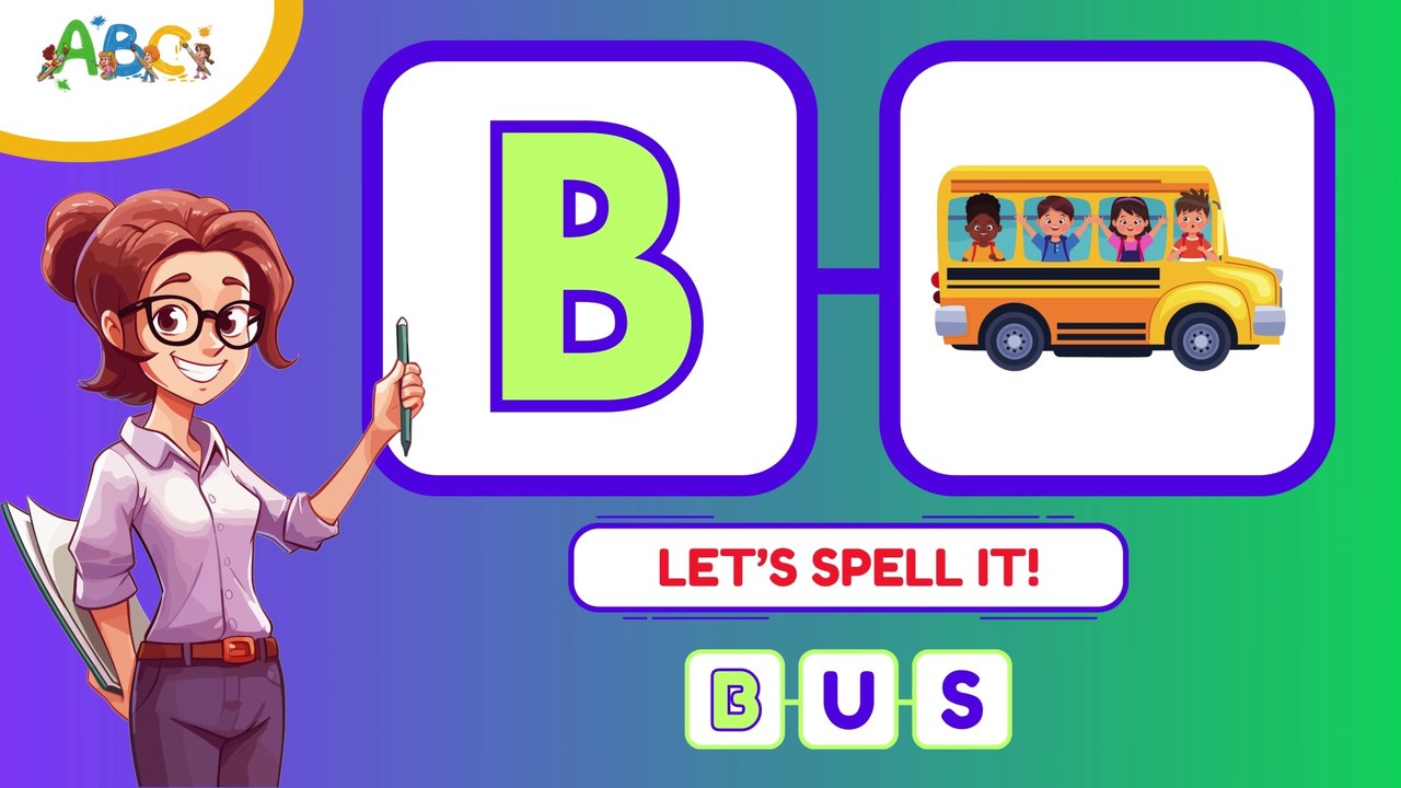 Learn How to Spell 3 Letter Words from A to Z | Teaching Kindergarten ...