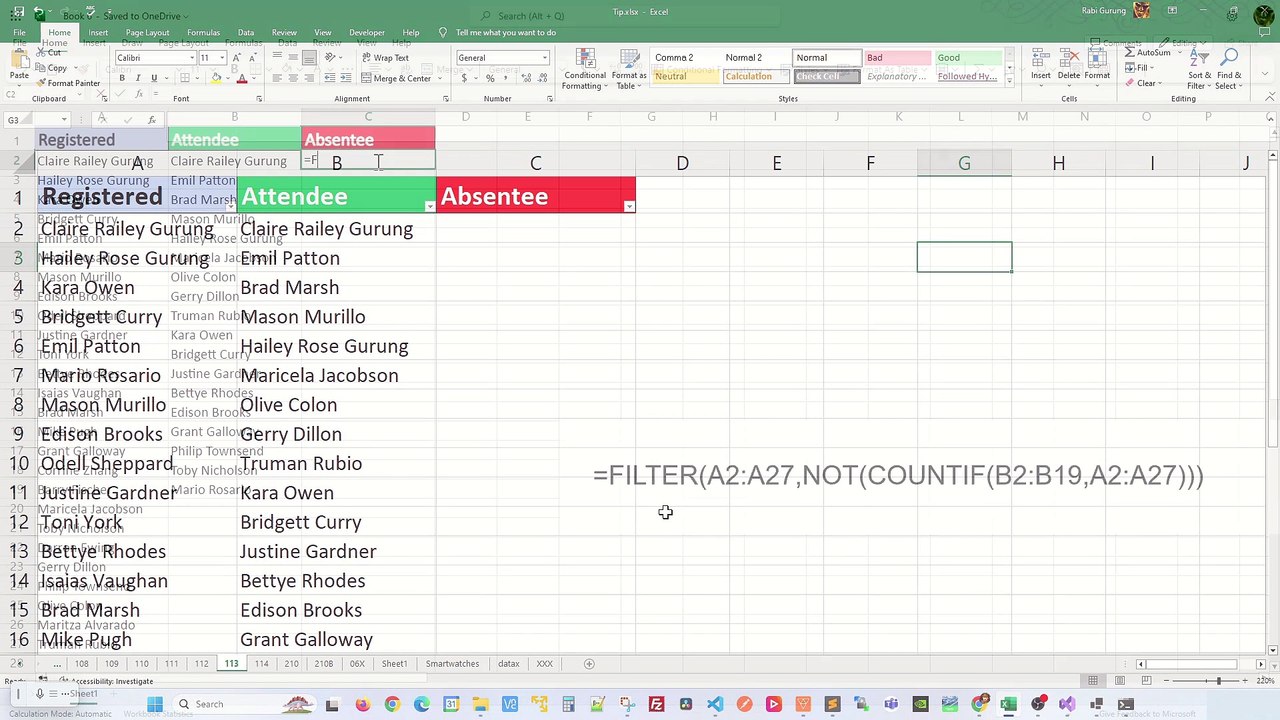 How to compare two lists in Excel using Conditional Formatting - Excel Tips and Tricks - video ...