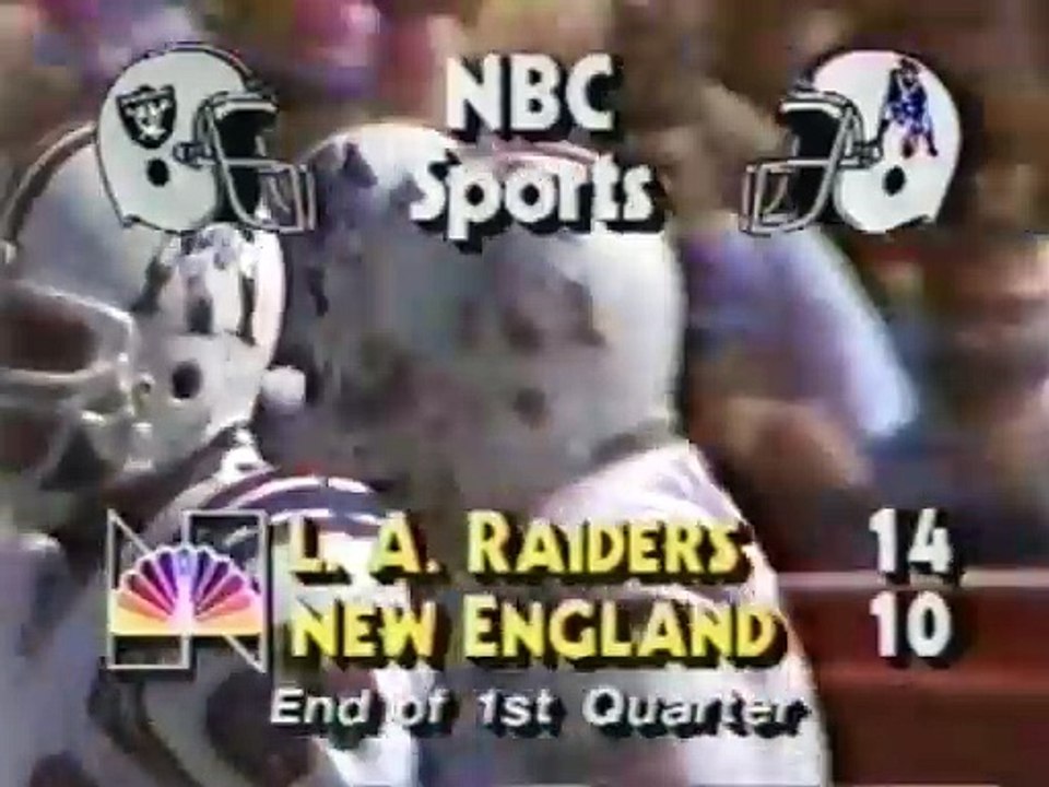 Los Angeles Raiders at New England Patriots - 1.Half ( 1985 Week 04 ...