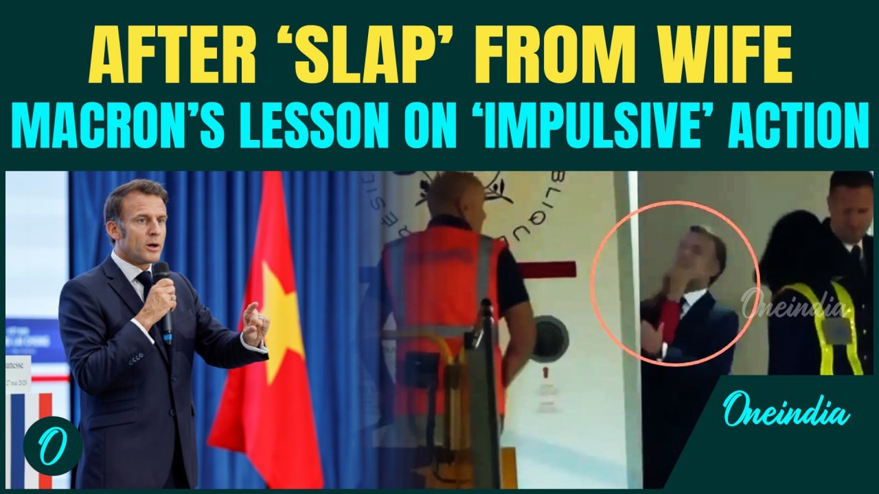 IRONIC! After getting ‘SHOVED IN FACE’ by Wife, Macron delivers lesson ...