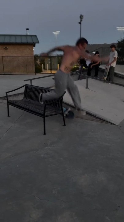 Skateboarder Struggles to Crook Bench Rail - video Dailymotion