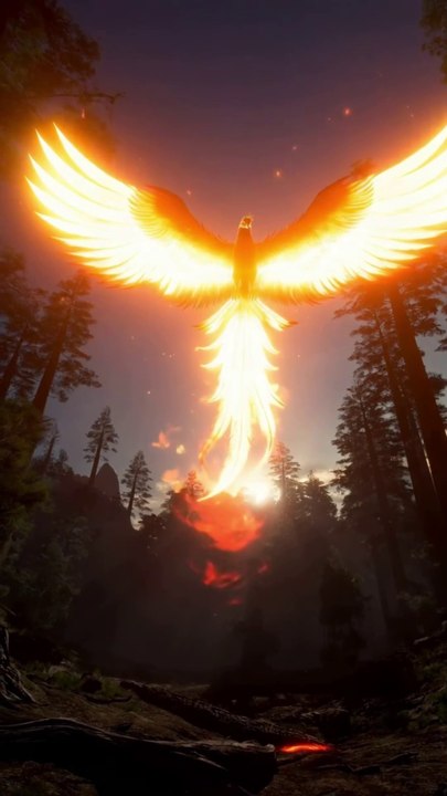 Majestic Mythological Phoenix in Flight | Stunning Sunset Animation ...