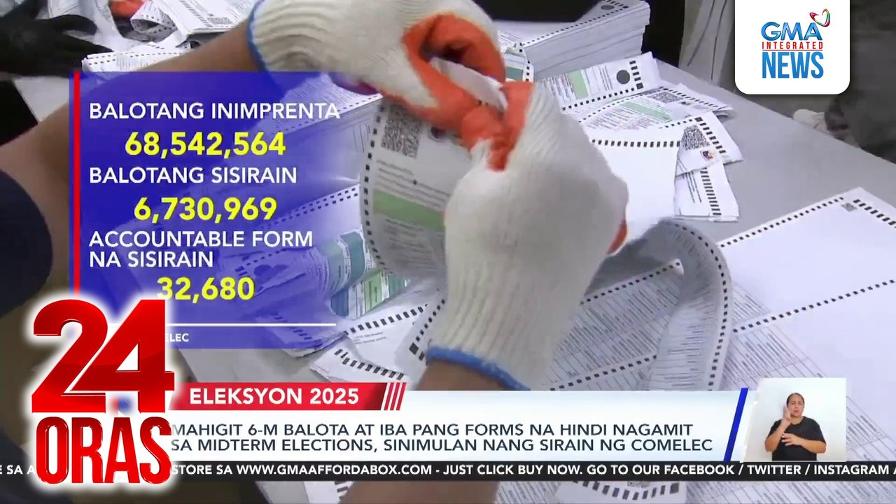 Mahigit 6-M balota at iba pang forms na hindi nagamit sa midterm elections, sinimulan nangsirain ...