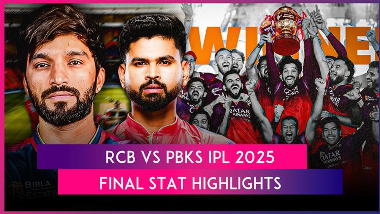 RCB vs PBKS IPL 2025 Final Stat Highlights: Royal Challengers Bengaluru Win First IPL Title ...