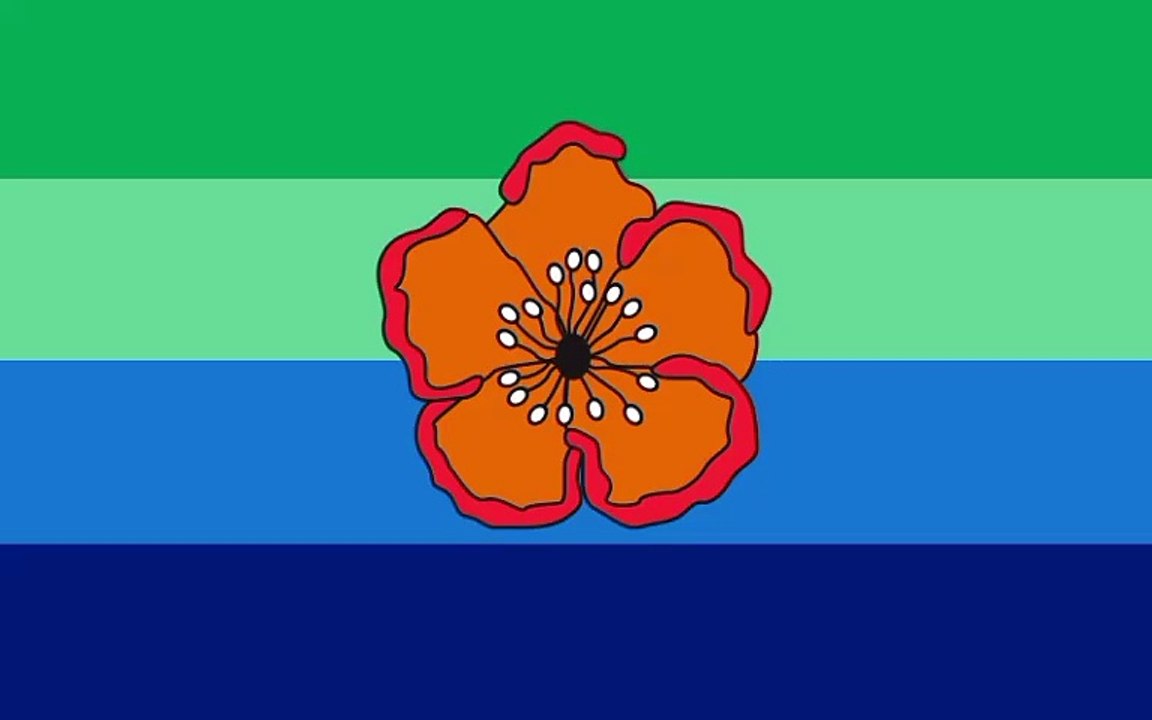 Flag of Angaur State. Bendera Negara Bagian Angaur. Angaur State Flag ...