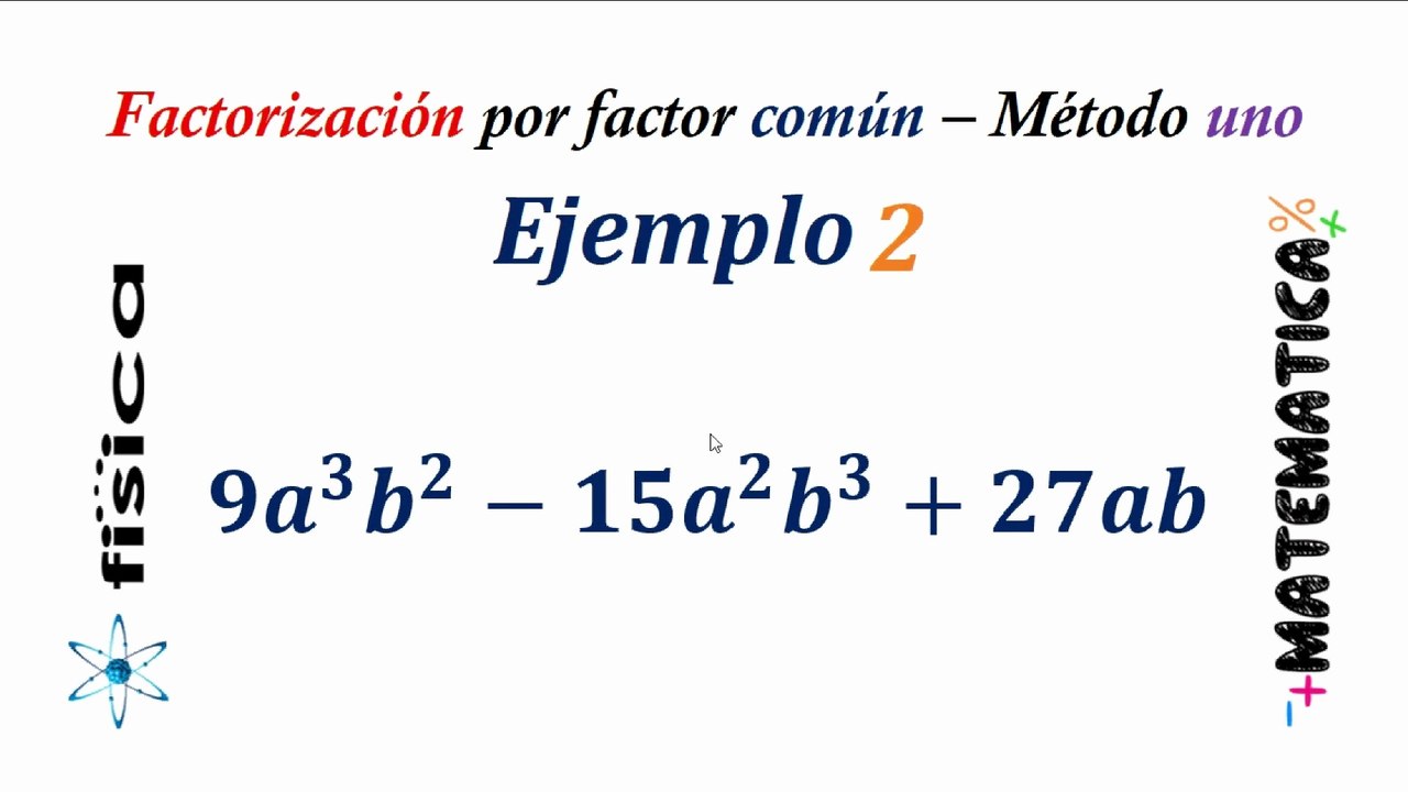 Factorización por factor común - Ejemplo 2 (Método uno) - Vídeo Dailymotion