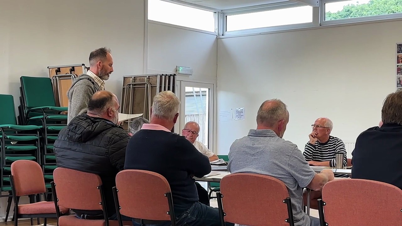 Cllr Peter Lawrence addresses his fellow councillors at an ...