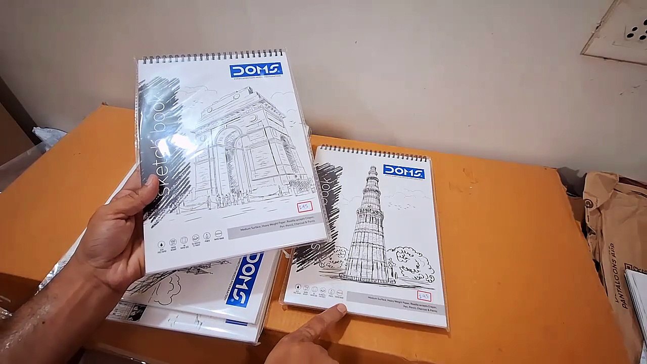 Unboxing DOMS Sketch Book 🎨 | Spiral Bound 150 GSM Paper | Best for Drawing & Art Practice ...