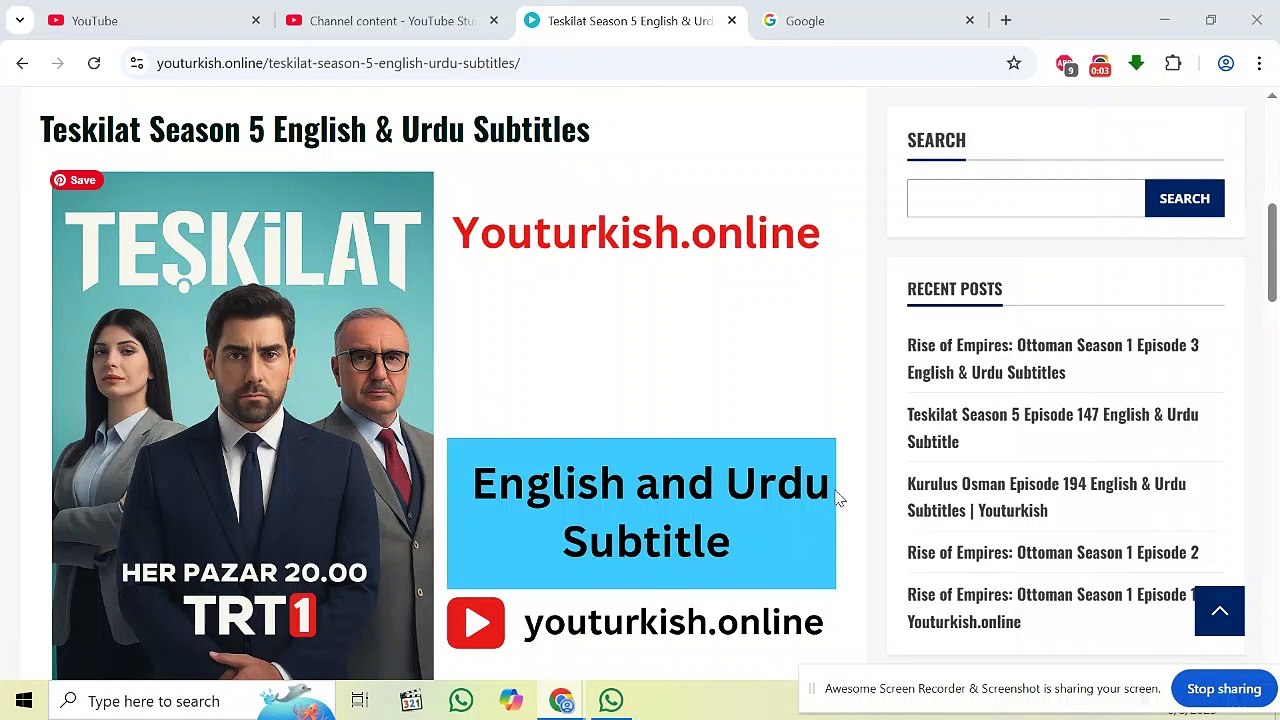 Teskilat Season 5 Episode 147 | English & Urdu Subtitles | YouTurkish ...