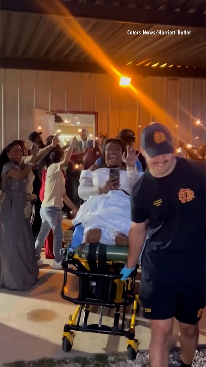 Bride Who Injured Her Leg During Wedding Reception Gets Sparkler-Lit ...