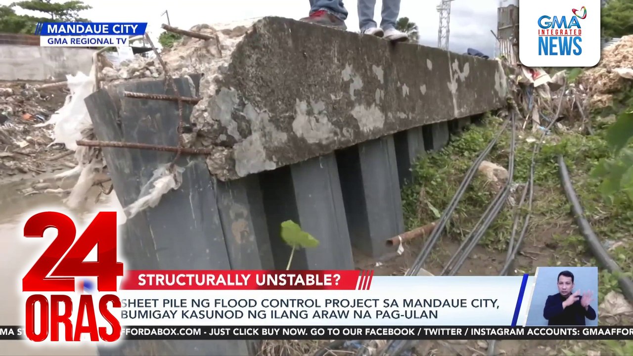 Sheet pile ng flood control project sa Mandaue City, bumigay kasunod ng ...