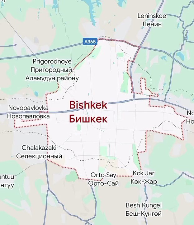 Map of Bishkek City. Peta Kota Bishkek. Bishkek City Map. Map of City ...