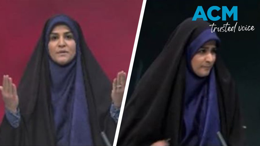 Iranian news anchor rushes off screen after Israeli airstrike knocks ...