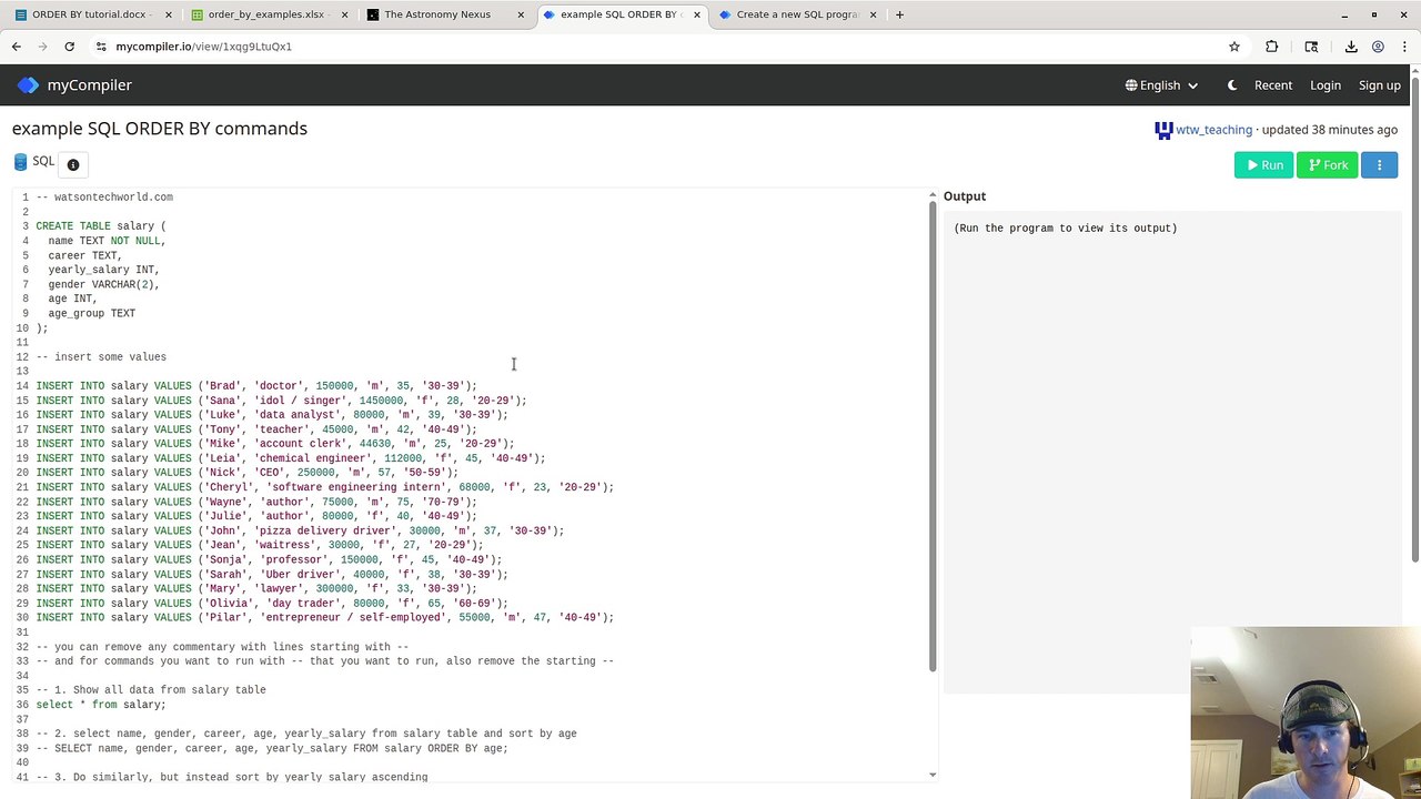 SQL ORDER BY: Tutorial for Beginners - video Dailymotion