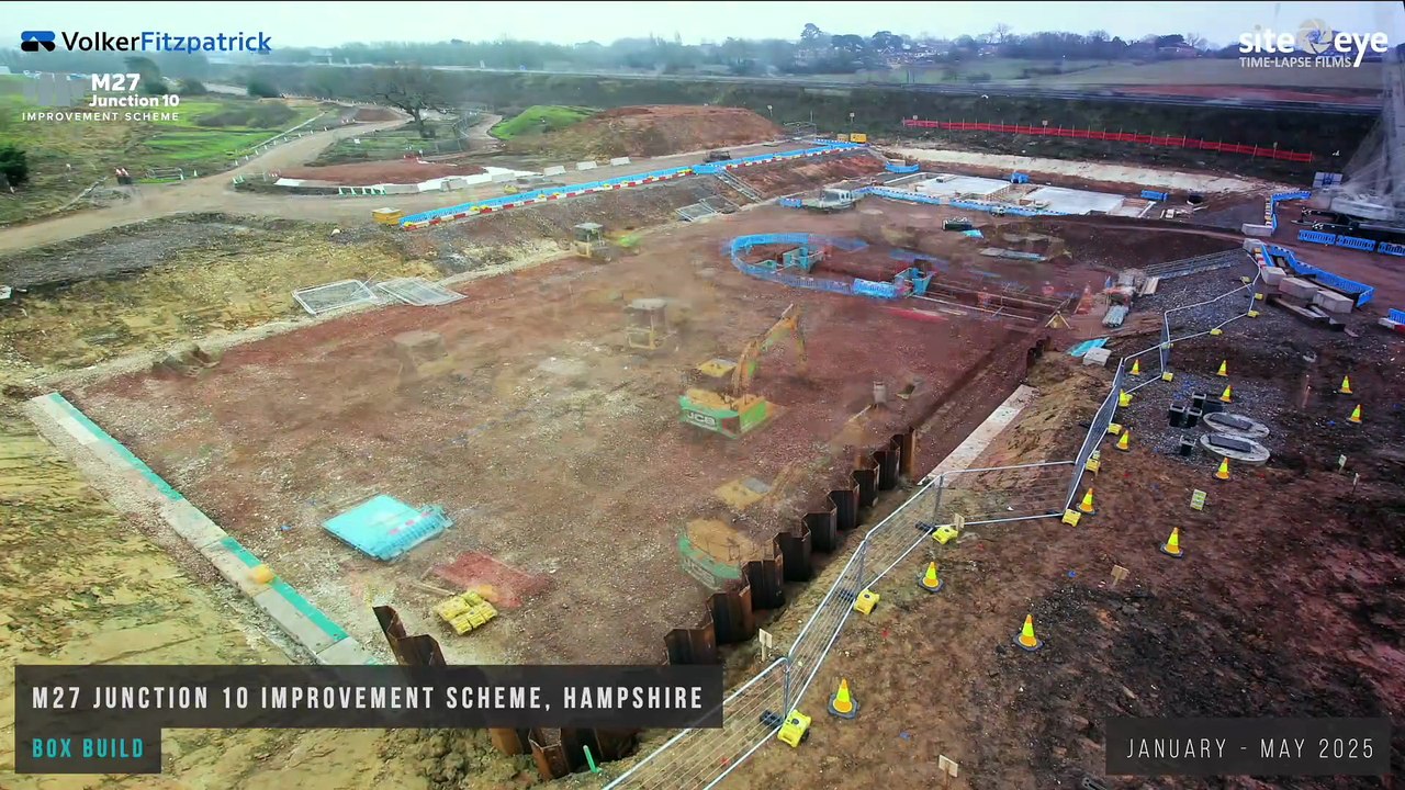 Time-lapse of the works at M27 Junction 10 - by VolkerFitzpatrick ...
