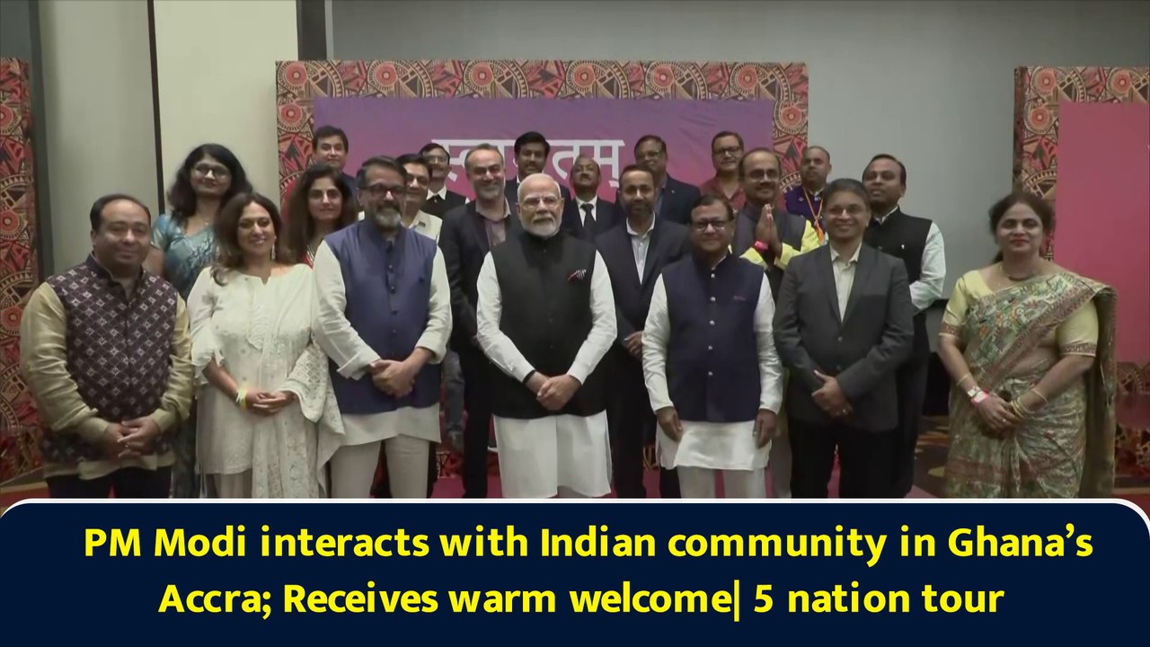 PM Modi interacts with Indian community in Ghana’s Accra; Receives warm welcome| 5 nation tour ...