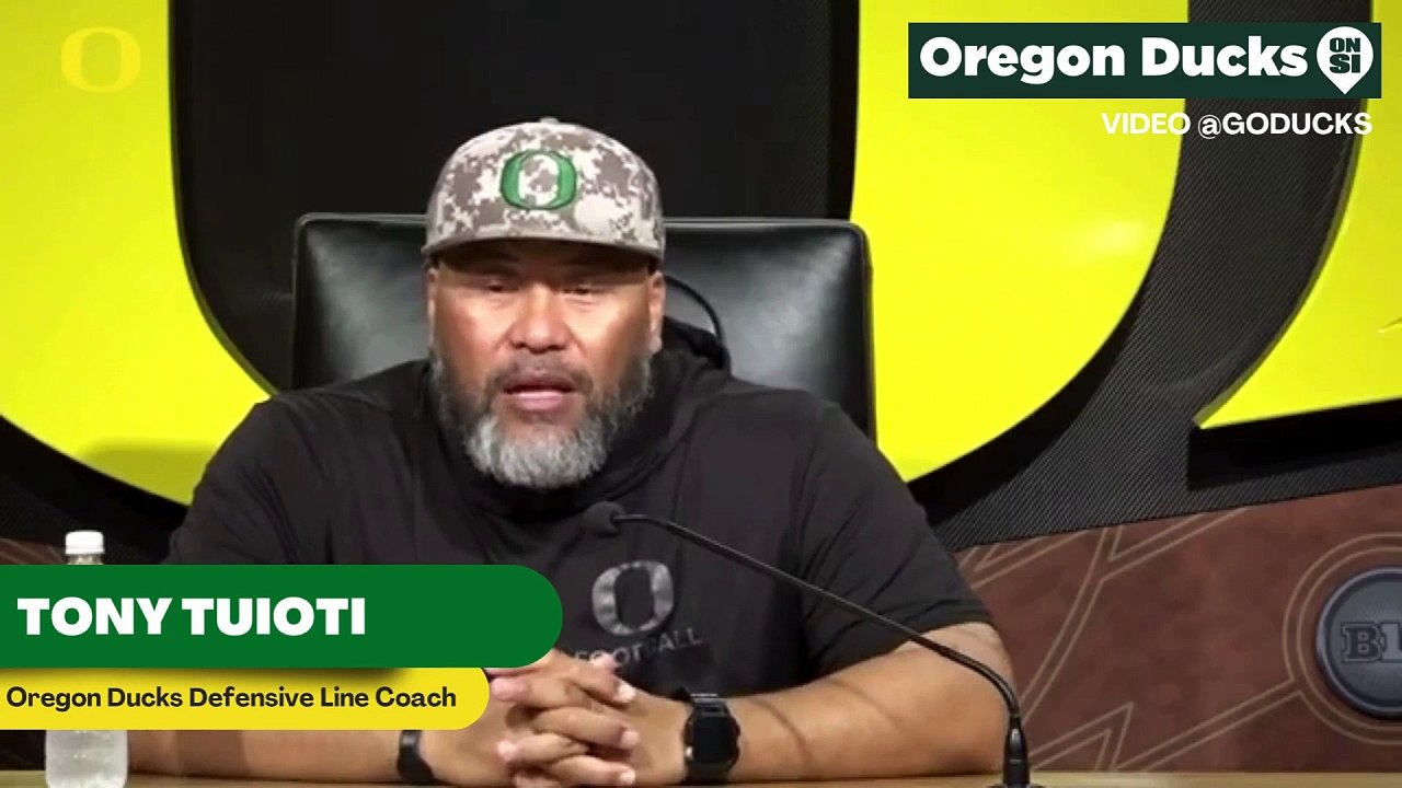 Oregon Ducks Defensive Line Coach Tony Tuioti Discusses Defensive ...
