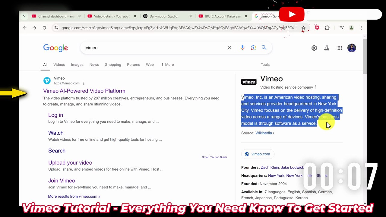 Vimeo Video Tutorial 2025: How to Use Vimeo for Beginners (Step-by-Step Guide) - video Dailymotion