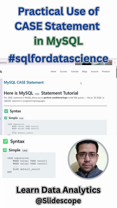 Practical Use of CASE Statement in MySQL - video Dailymotion