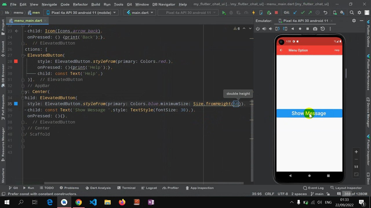 Creating Full Width Button in Flutter | إنشاء زر بعرض كامل في فلاتر - video Dailymotion