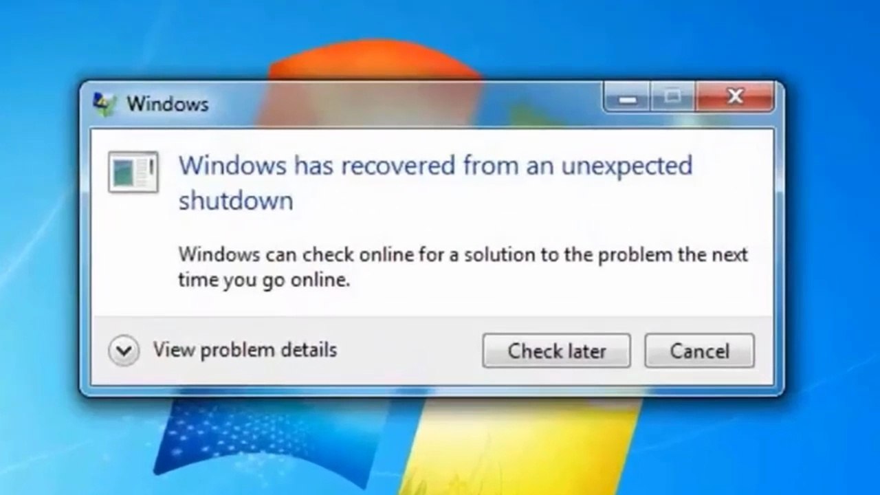 How to Fix "Windows has recovered from an unexpected shutdown" Error in ...