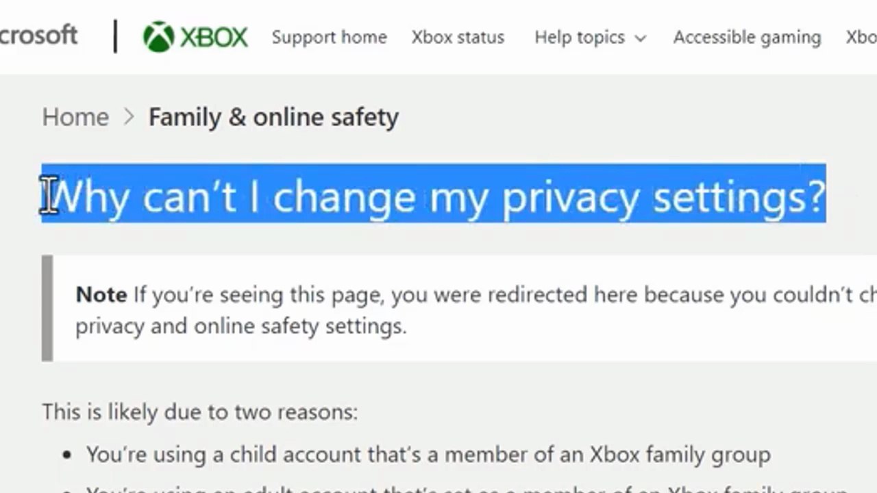Fix: Can’t Access Xbox Privacy Settings | Why Can’t I Change My ...