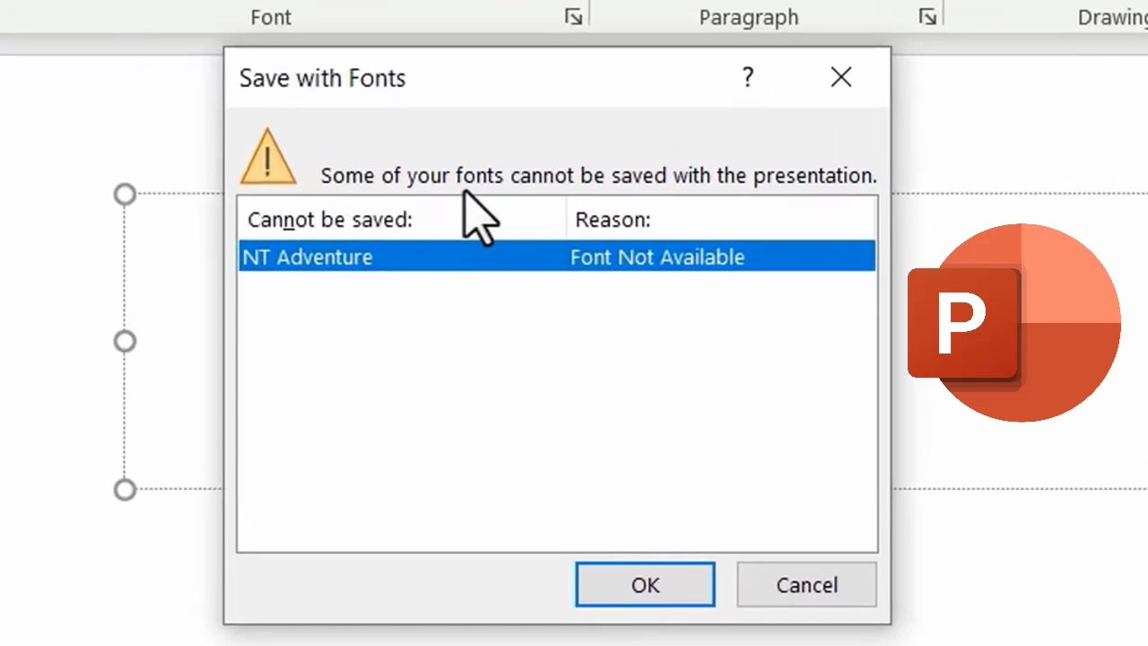 How To Fix 'Some of your fonts cannot be saved with the presentation' PowerPoint Error - video ...