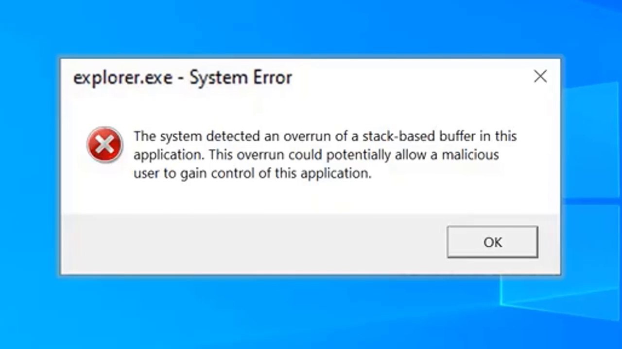 Fix “The system detected an overrun of a stack-based buffer in this application” Error | Windows ...