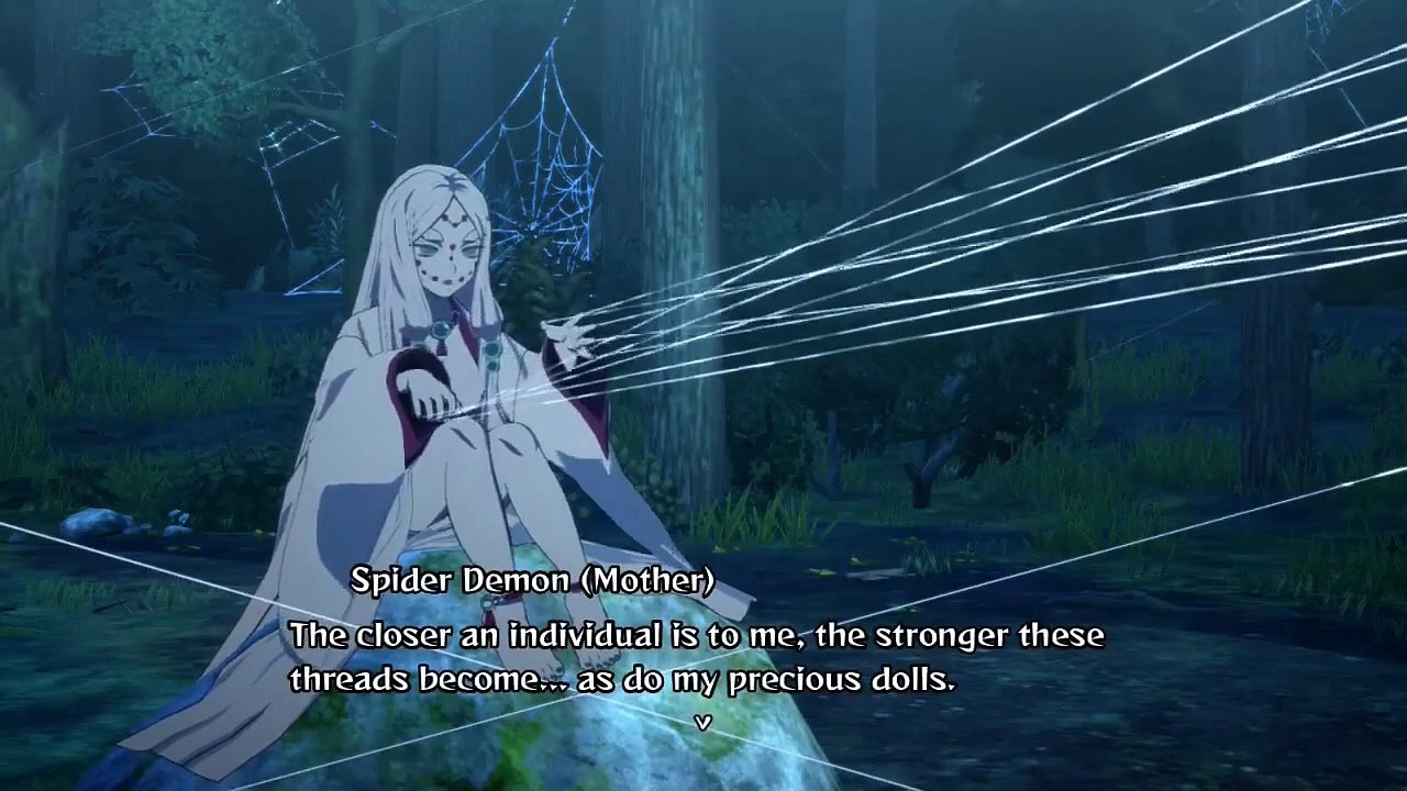 spider demon mother all dialogue/cutscenes Demon Slayer -Kimetsu no ...