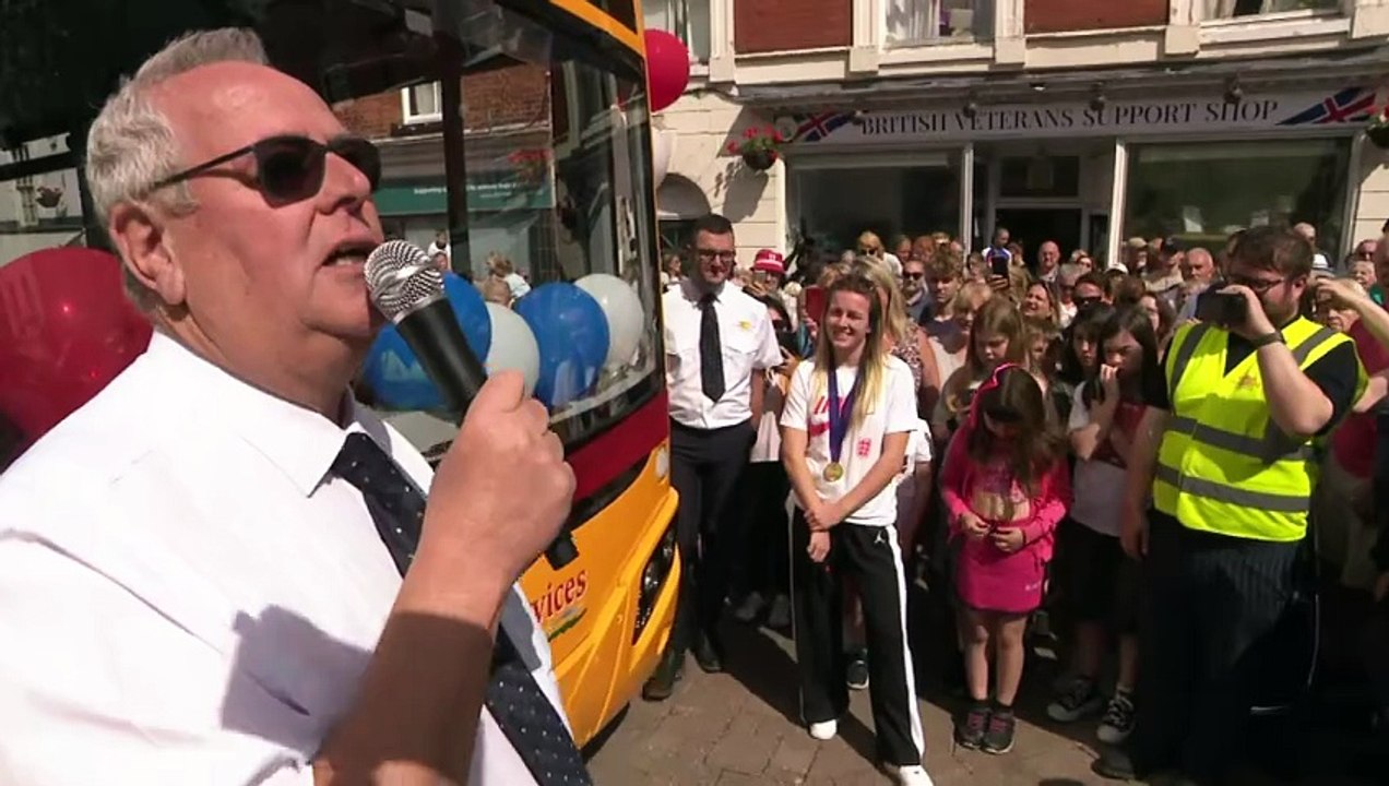 Lioness Lauren Hemp honoured with bus in Norfolk - video Dailymotion