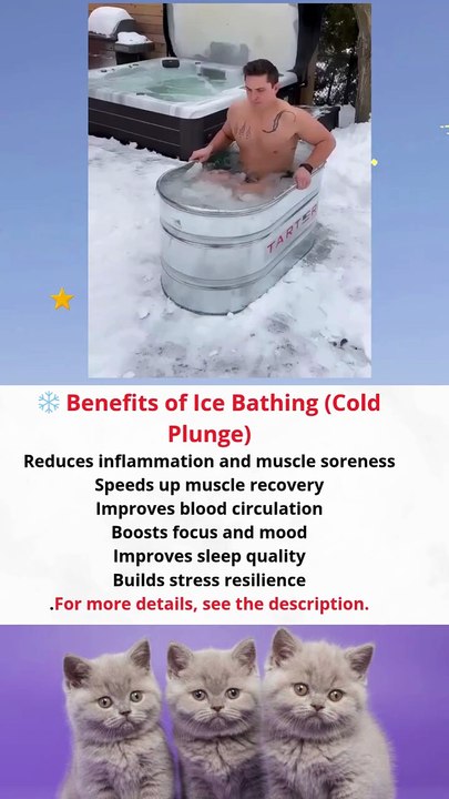 ️ Benefits of Ice Bathing (Cold Plunge) - Video Dailymotion
