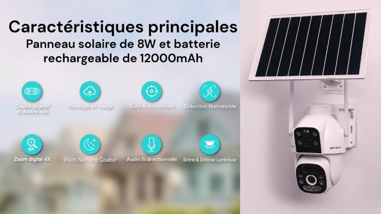 Camera de surveillance solaire IE Geek - Cdiscount