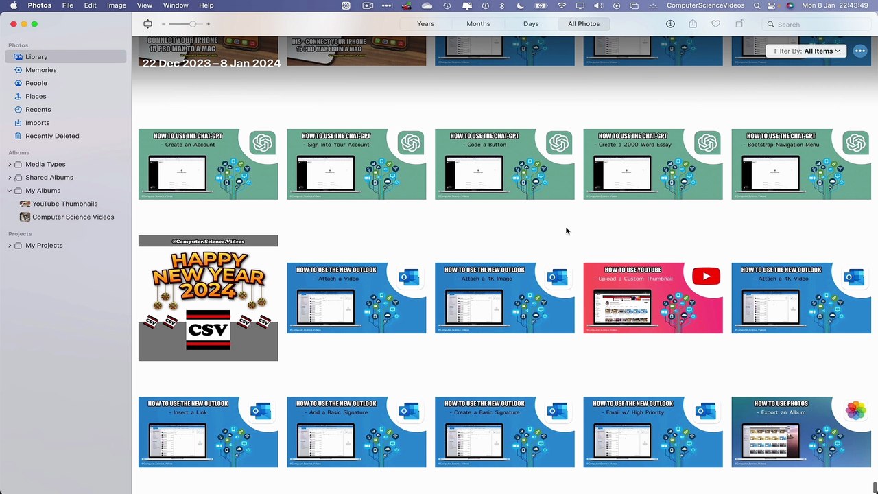 How to EXPORT an Album on Photos Using a Mac / Desktop Computer - Basic ...