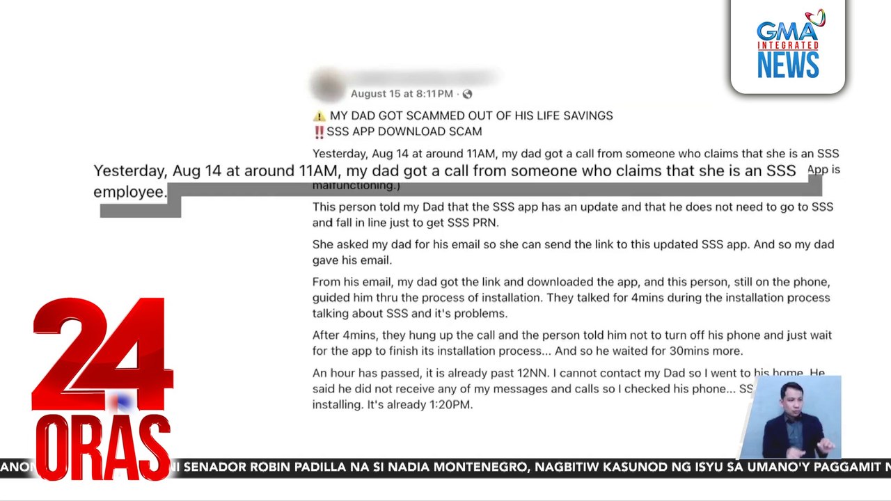 Savings ng senior citizen, nalimas nang ipa-update ng nagpakilalang taga-SSS ang ‘My SSS’ mobile ...