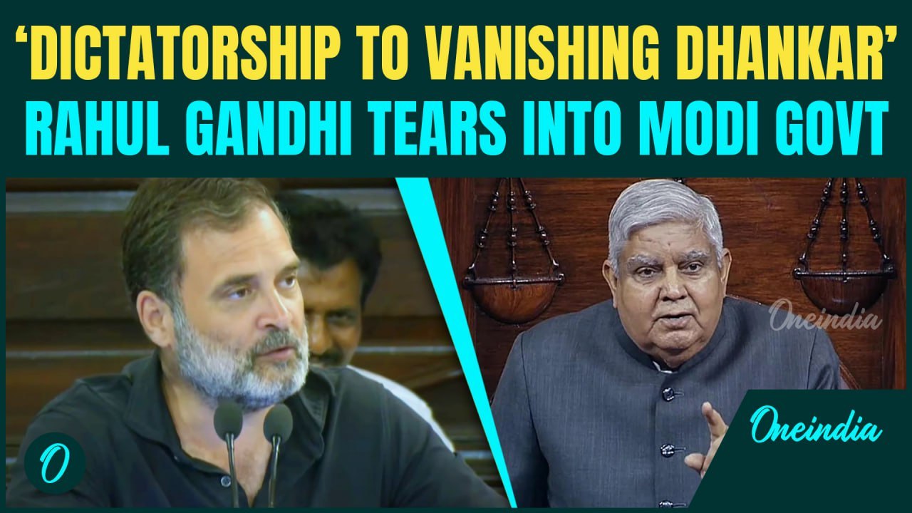 Rahul Gandhi ERUPTS in Parliament: Slams PM Modi Over ‘Vote Theft, Missing VP Dhankhar | Watch ...