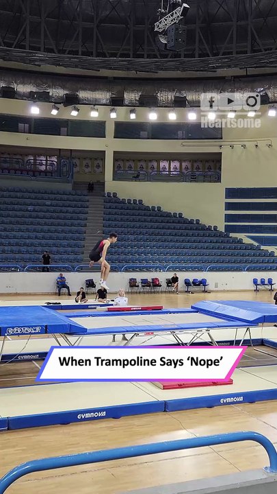 Trampoline Fail Turns Scary But Ends in Laughter | Gymnastics Mishap 🤸😂 ...