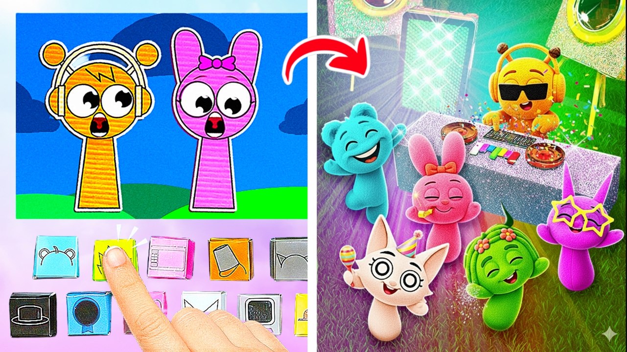Save Sprunki’s Epic Party! 🎉*DIY Paper Gamebook & Fun Cardboard Crafts ...