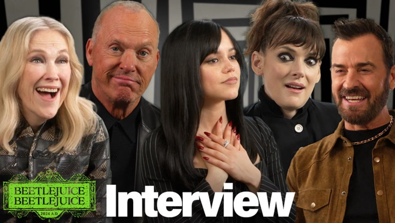 'Beetlejuice Beetlejuice' Interviews with Jenna Ortega, Michael Keaton ...