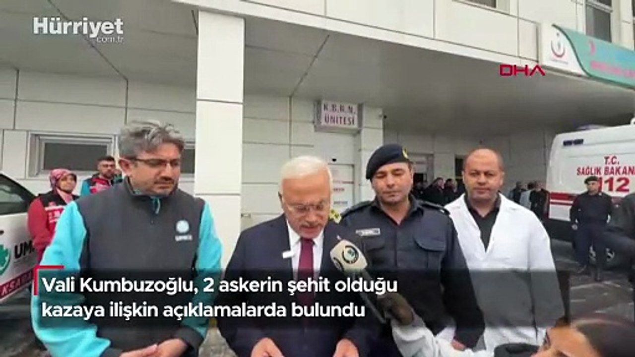 Vali Kumbuzoğlu, 2 askerin şehit olduğu, 1 sivilin öldüğü kazaya ...