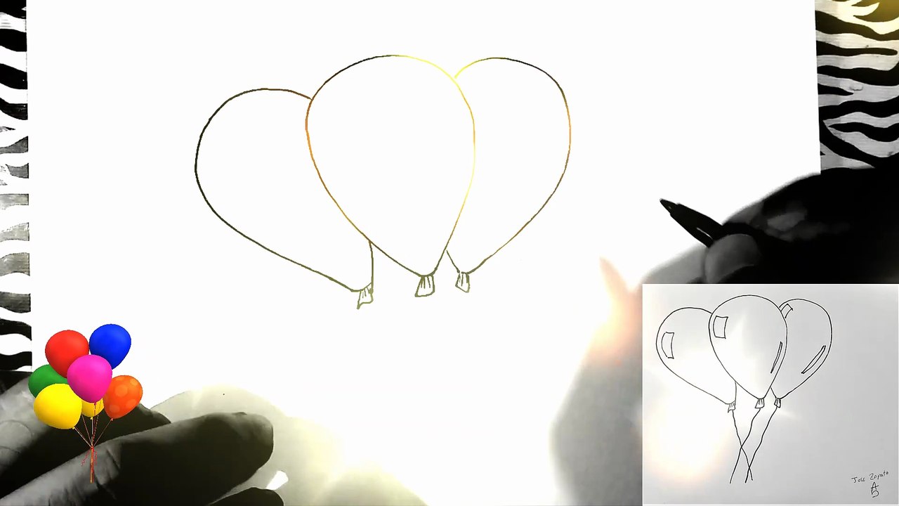 how to draw some balloons - Vídeo Dailymotion